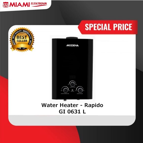 Jual Water Heater LPG MODENA Rapido GI0631L / Pemanas Air GAS GI 0631 L / GI0631 | Shopee Indonesia