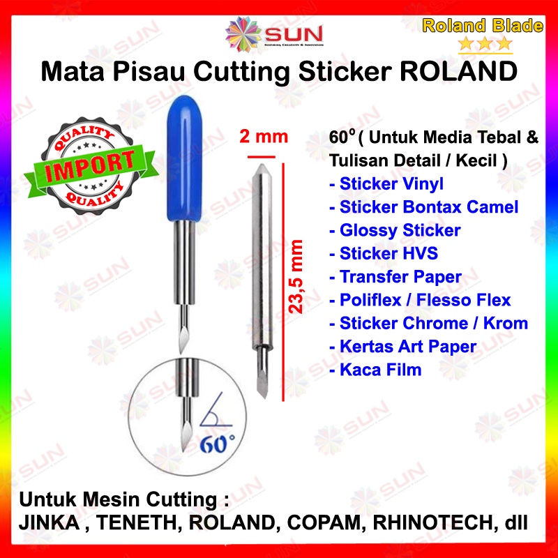Jual Mata Pisau Import Mesin Cutting Sticker Roland Jinka Teneth Rhinotec Redsail Copam Harizo ...