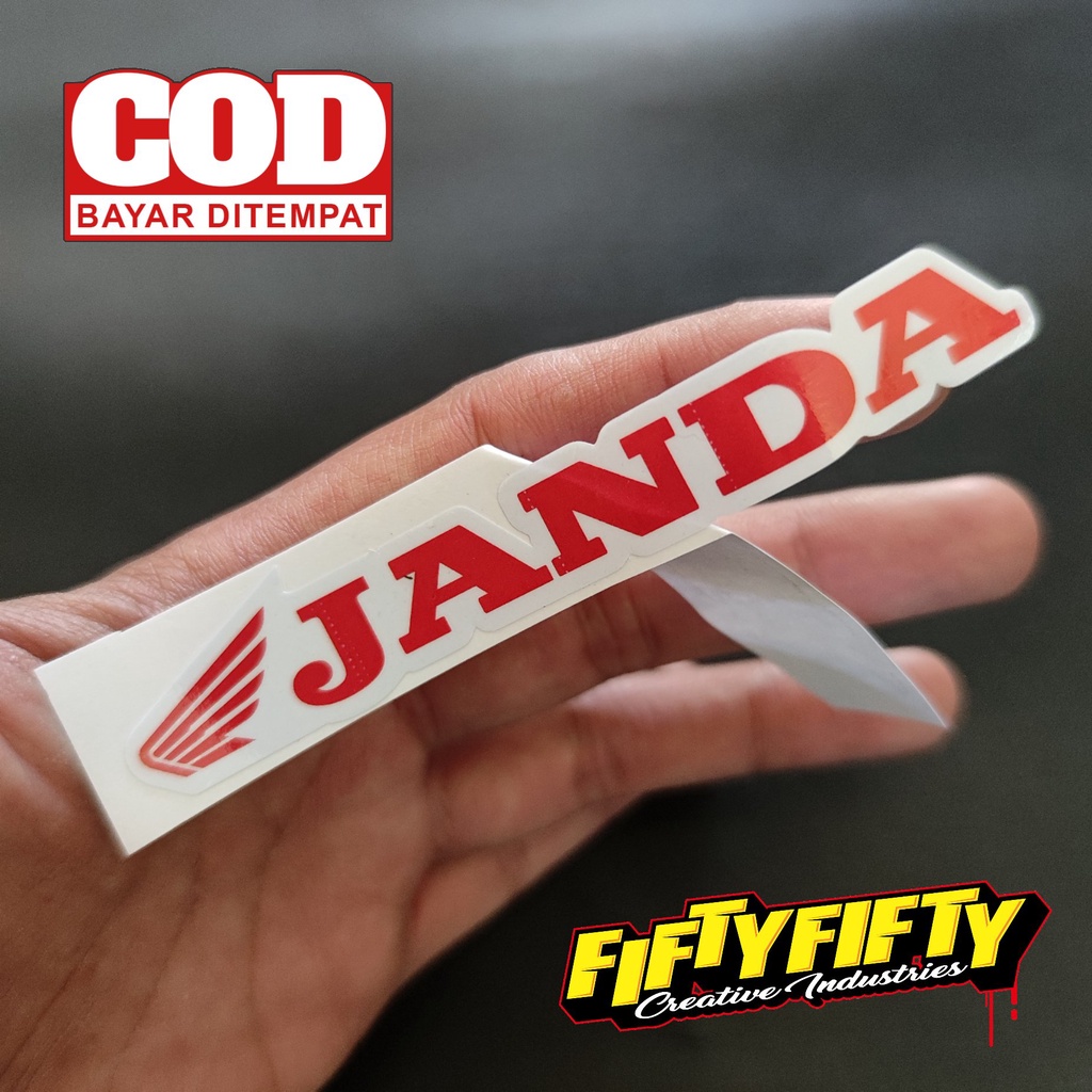 Jual Stiker Print Cut PLESETAN HONDA JANDA Stiker Printing Laminasi ...