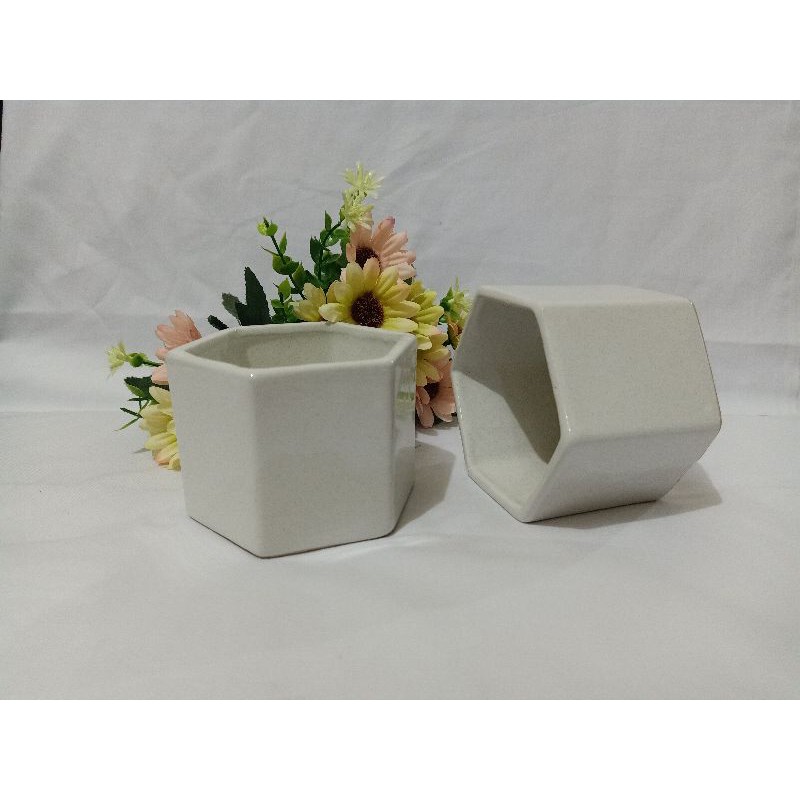 Jual Vas keramik segi enam | Shopee Indonesia