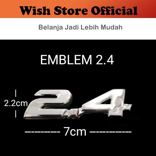 Jual [PCS] Emblem / Car Logo / Sticker / Lambang Mobil TULISAN 2.4 INNOVA REBORN / FORTUNER ...