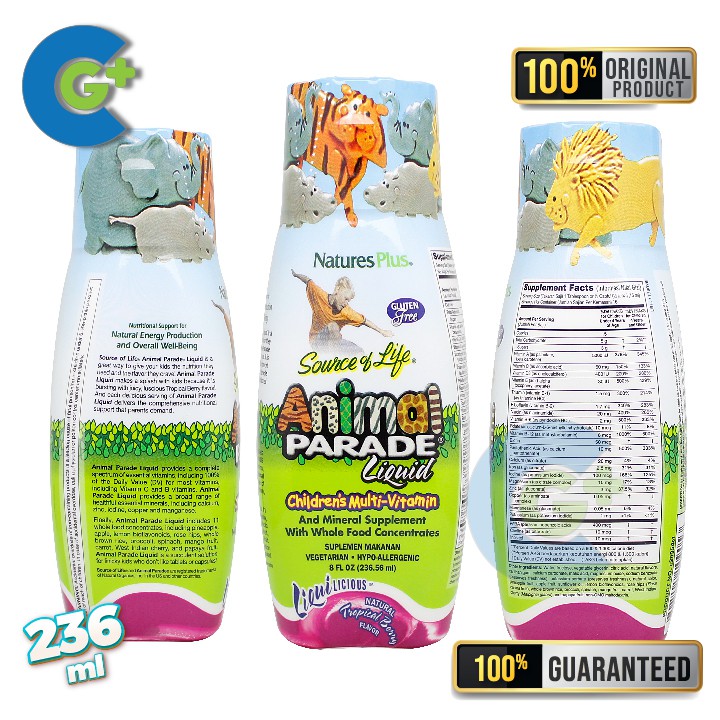 Jual Natures Plus Animal Parade Multivitamin & Mineral Liquid (236 ml ...