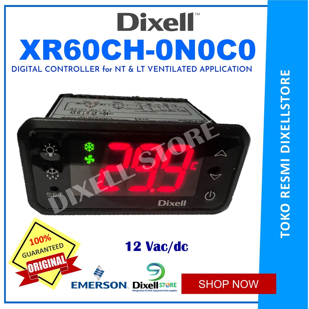 Jual DIGITAL THERMOSTAT DIXELL XR60CH-0N0C0, 12Vac/dc plus 2 NTC Probe ...