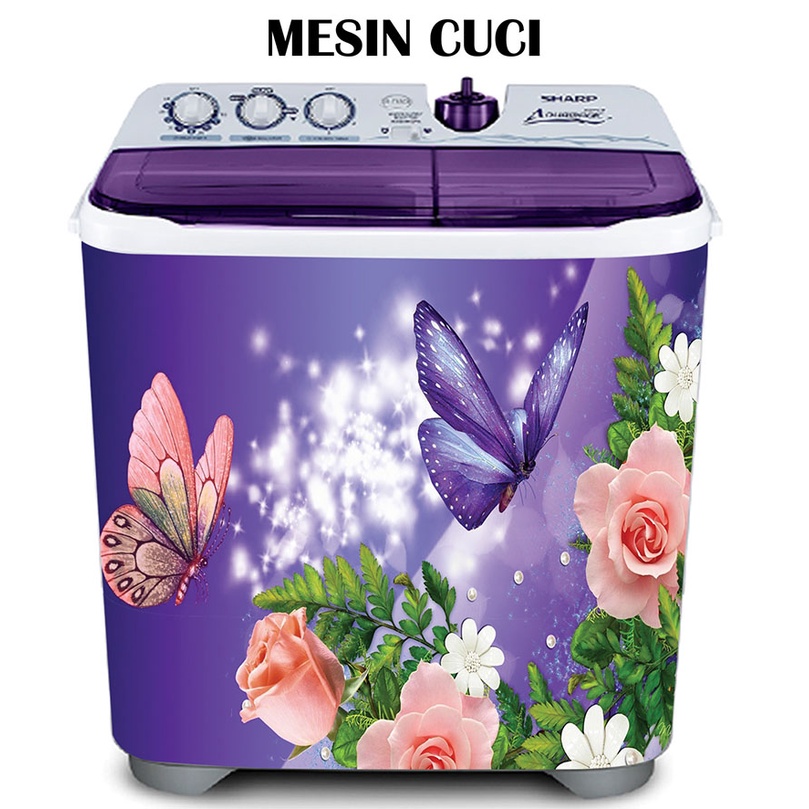 Jual Sticker Kulkas 1 Pintu/Kulkas 2 Pintu/Kompor/Mesin Cuci/Ricecooker Bunga Orange | Shopee ...