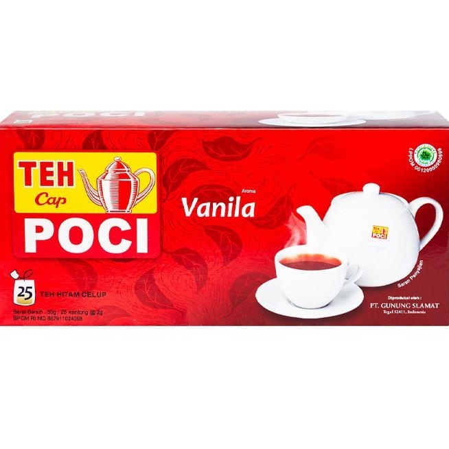 Jual TEH CAP POCI AROMA VANILLA (CELUP 25 x 2gr) | Shopee Indonesia