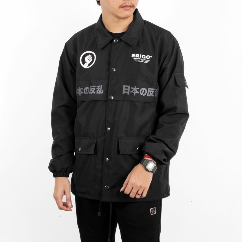 Jual erigo jeket coach /jaket parka kualitas uda pasti ori/erigo coach ...