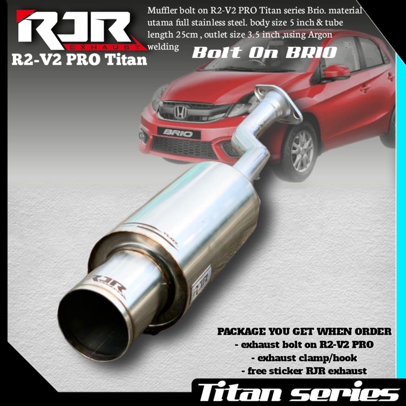 Jual RJR Knalpot Mobil Bolt on Brio lama All new brio Knalpot racing ...