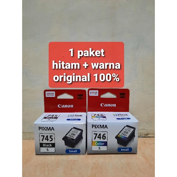 Jual 1Set Tinta Cartridge Original Canon PG 745 Small +746 Small ...