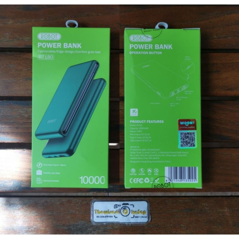 Jual Powerbank Robot RT180 RT 180 10000mah Dual Input micro Type-C ...