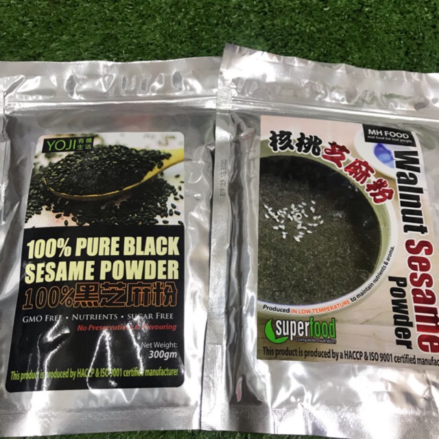 Jual Black Sesame Powder and Walnut Sesame Powder 300gr | Shopee Indonesia