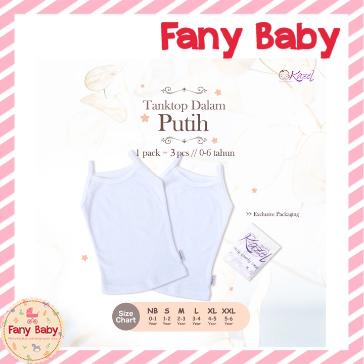 Jual KAZEL TANKTOP DALAM PUTIH 3PCS | Shopee Indonesia