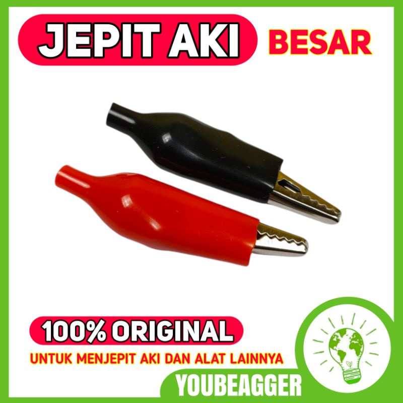 Jual Capit Aki Besar 1 pasang merah dan hitam | Shopee Indonesia