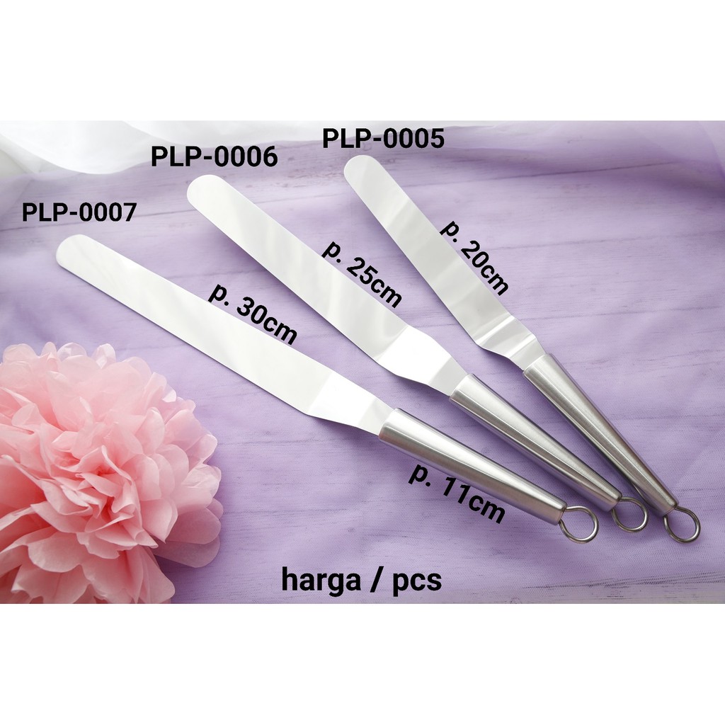 Jual PLP-0006 Spatula pisau poles buttercream berlekuk stainless M ...