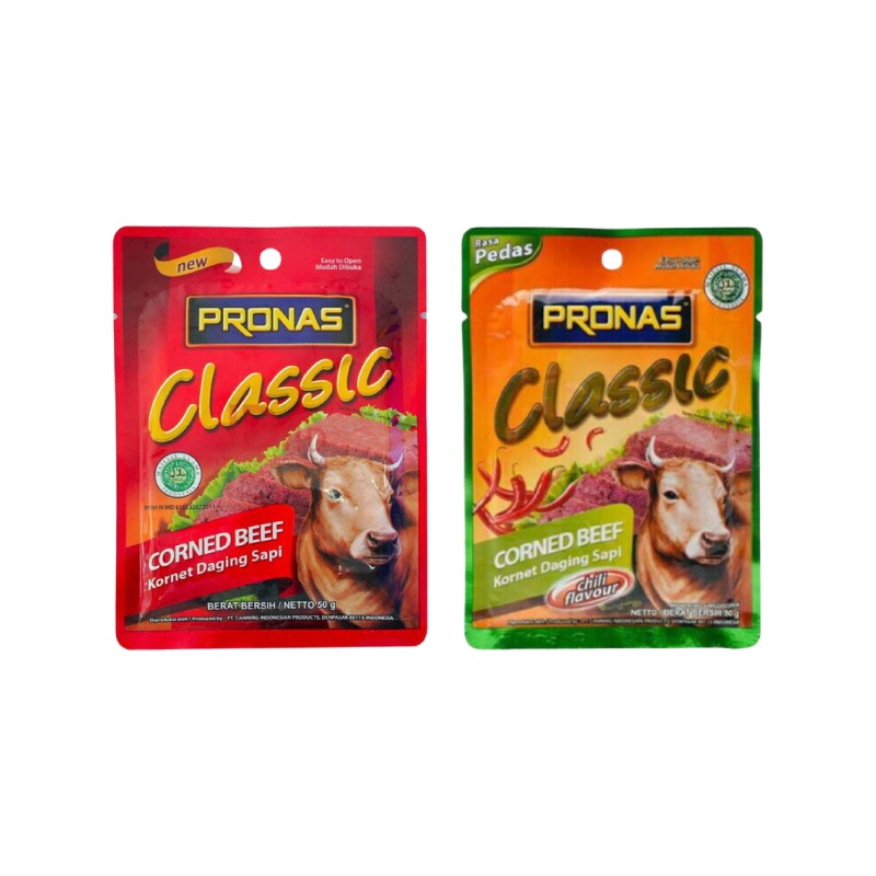 Jual Pronas Corned Beef Chili Sachet 50 gr + Pronas Corned Beef Sachet ...