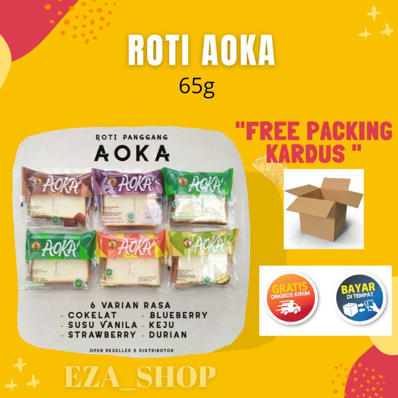 Jual AOKA ROTI PANGGANG AOKA 65g / ROTI AOKA / RASA Coklat Keju Vanilla ...