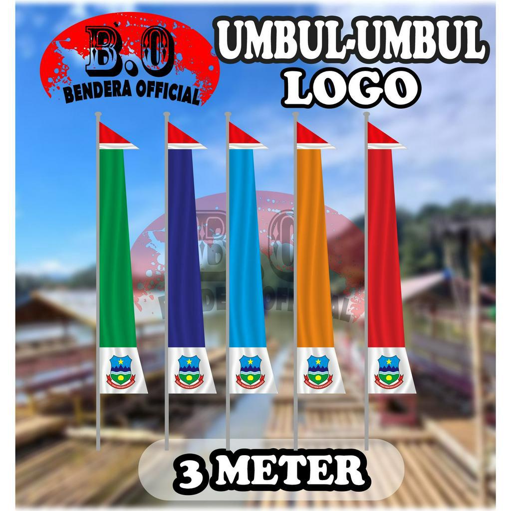 Jual (LOGO SAJA) BENDERA UMBUL UMBUL CUSTOM 3M LOGO SESUAI KEINGINAN ...