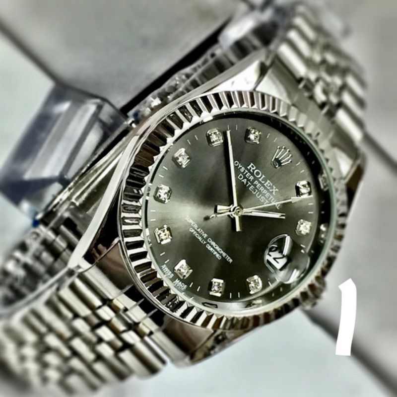 Jual Rolex Jam Tangan Automatic Otomatis Analog Stainless Steel Tanggal ...