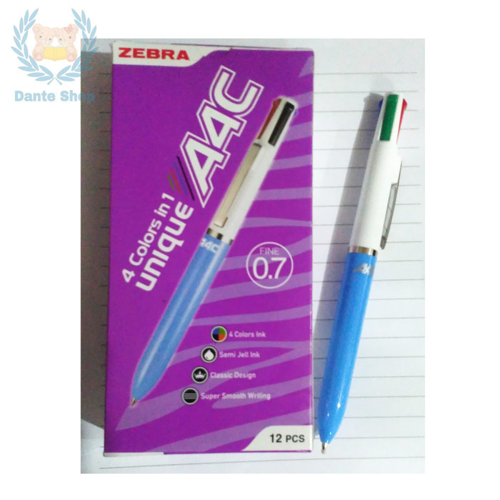 Jual PROMO Pulpen 4 Warna Zebra A4C ( per Pcs ) | Shopee Indonesia