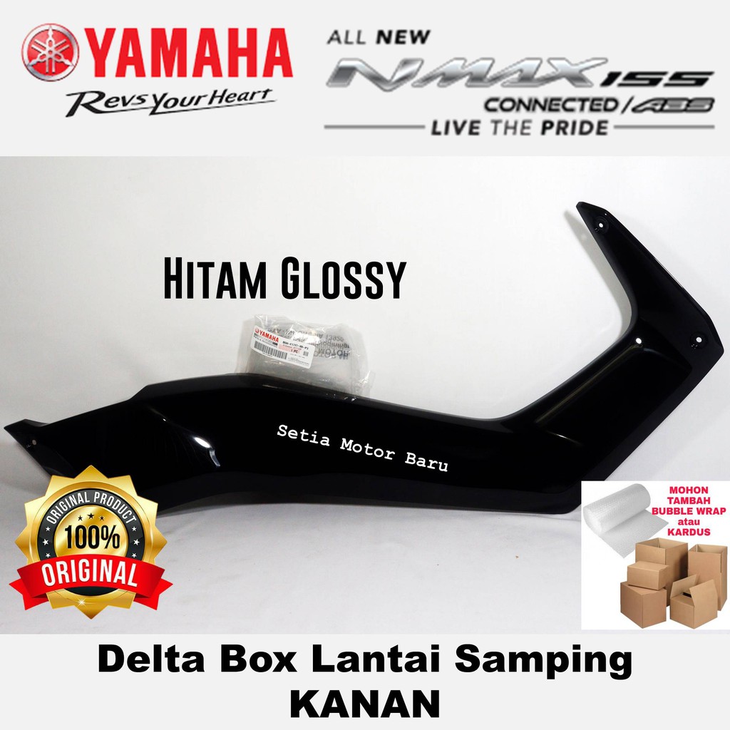 Jual Yamaha Cover Side Delta Box Lantai Samping Nmax 2020 Hitam Glossy ...