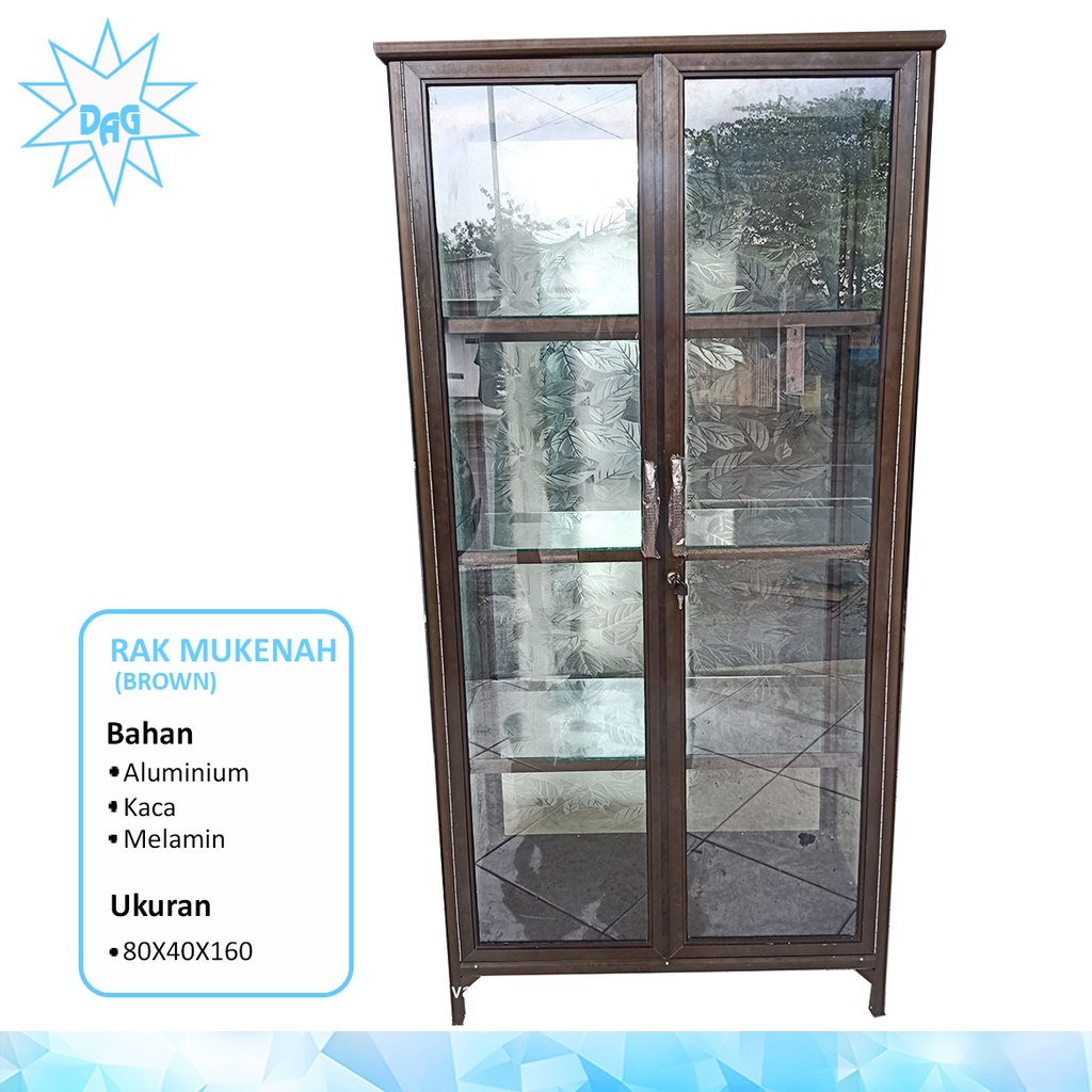 Jual lemari pakaian multifungsi baju/rak mainan full kaca alumunium ...