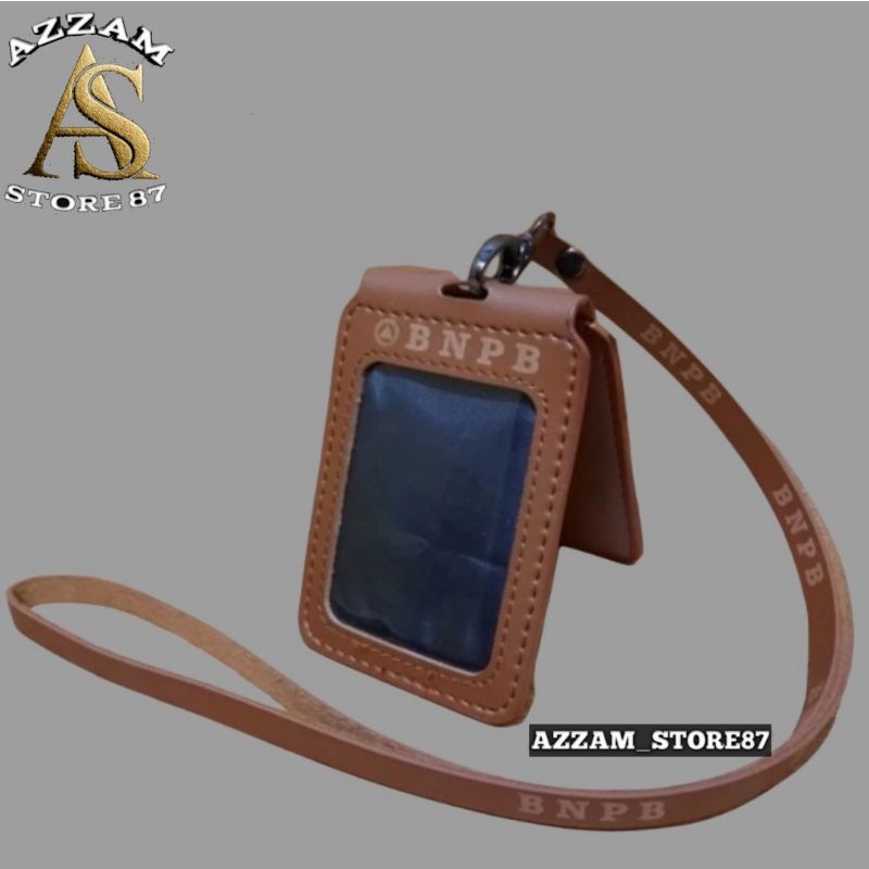 Jual Holder ID Card Kulit - Tali Lanyard Nametag Model Lipat BNPB ...