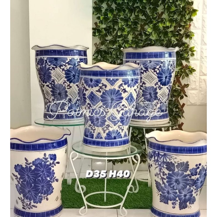 Jual Pot keramik guci d35. (harga tertera tidak termasuk ongkir ...