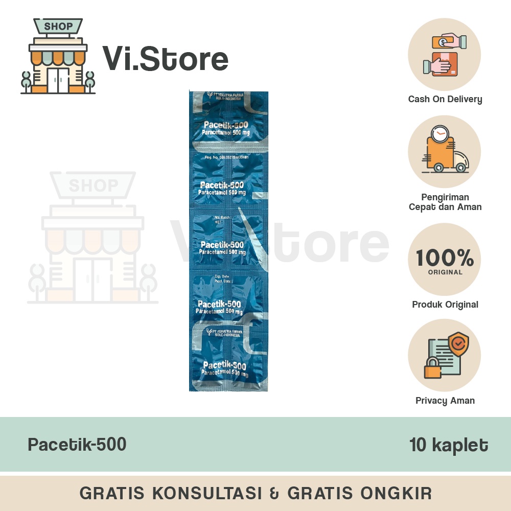 Jual Pacetik 500 mg 1 Strip | Shopee Indonesia