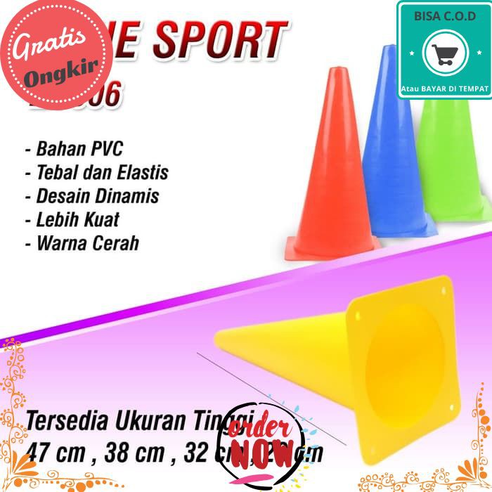 Jual COD 291 Alat latihan Olahraga Cone Cones Kerucut Kecil Penanda ...