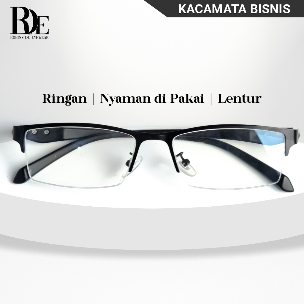 Jual Kacamata Kotak Metal Ringan Frame Kacamata Bisnis Anti Radiasi ...