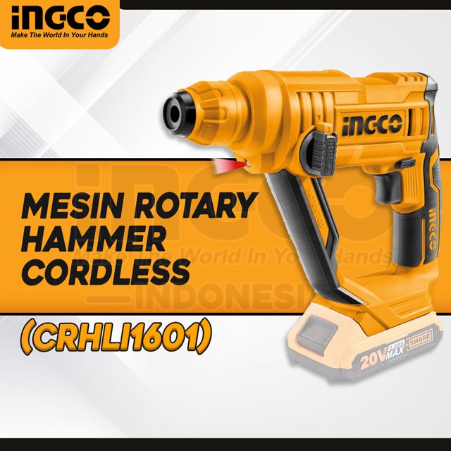 Jual MESIN ROTARY HAMMER CORDLESS 20V INGCO | Shopee Indonesia