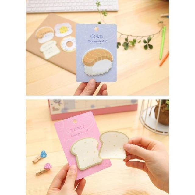 Jual Sticky Notes Toast Sushi Drink | Shopee Indonesia