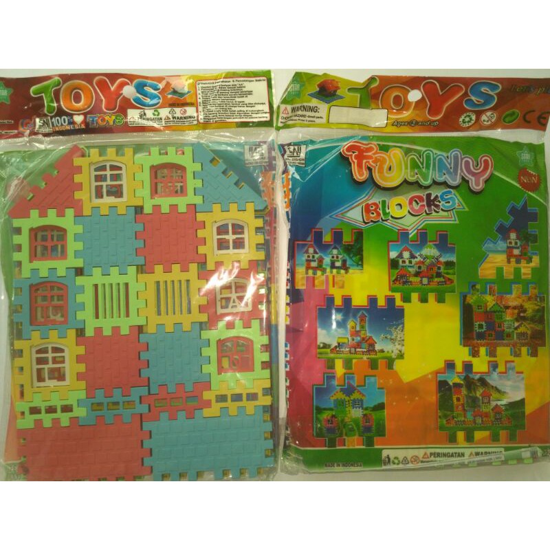 Jual Puzzle Rumah Rumahan Funny Blocks | Shopee Indonesia