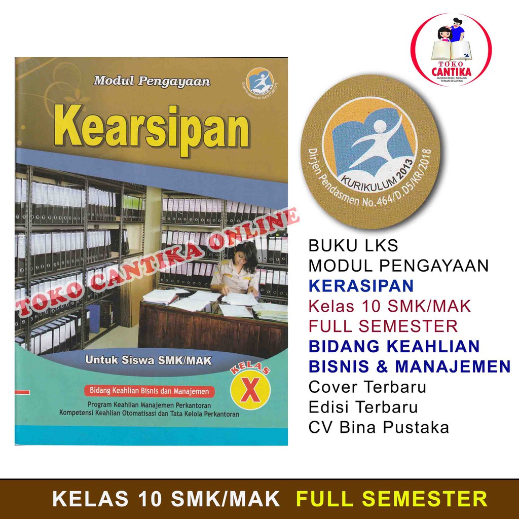 Jual Buku LKS Kearsipan Kelas 10 SMK Kurikulum 2013 - Modul Pengayaan - Cetakan Terbaru | Shopee ...