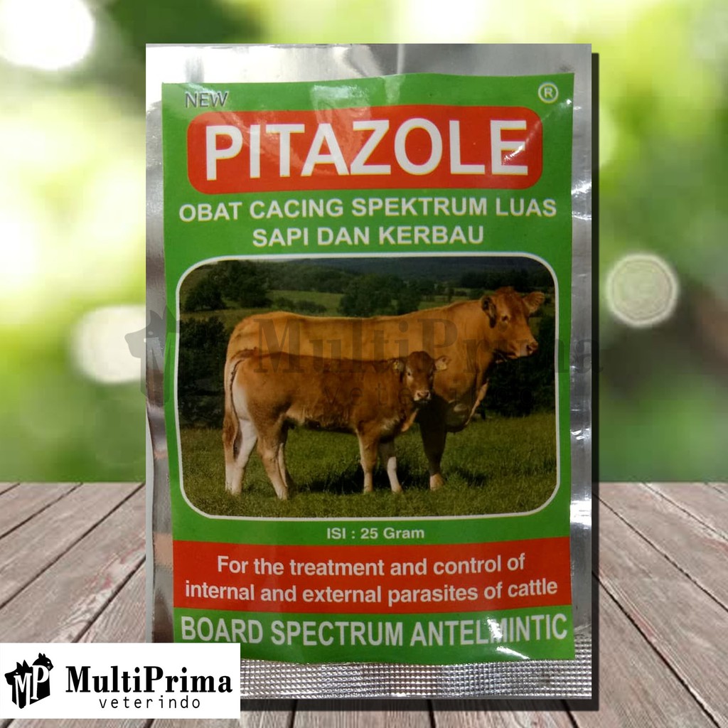 Jual Obat Sapi - PITAZOLE 25 GRAM Obat Cacing Spektrum Luas Ternak Sapi ...