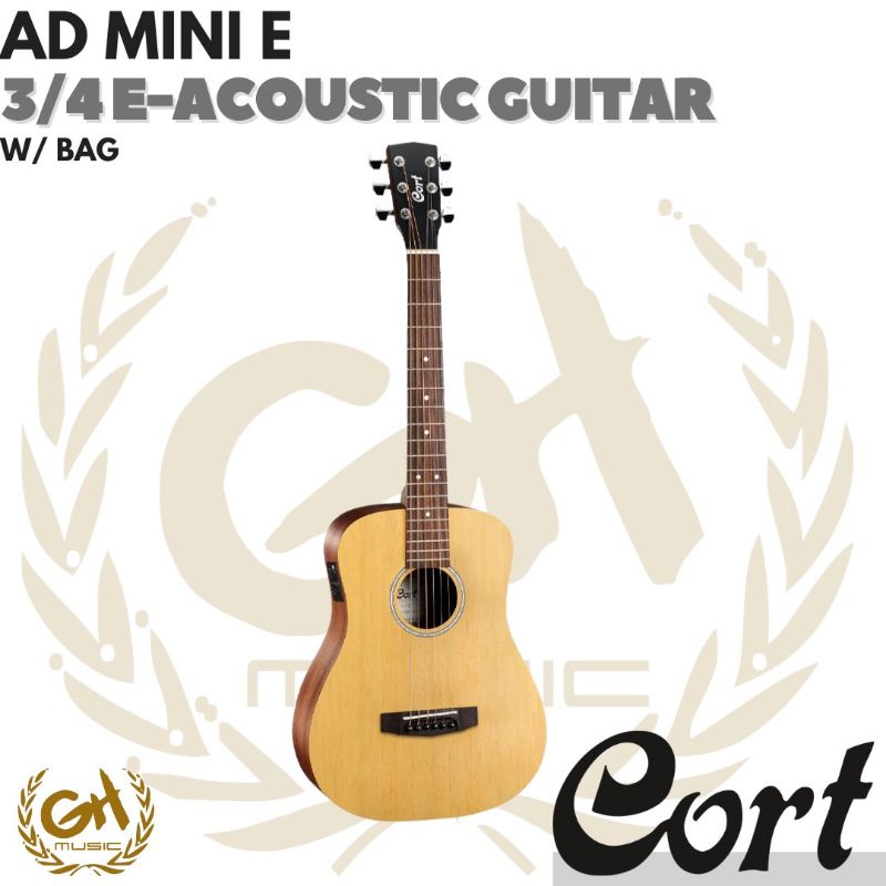 Jual Cort AD MINI-E-OP Acoustic Guitar w/Bag | Shopee Indonesia