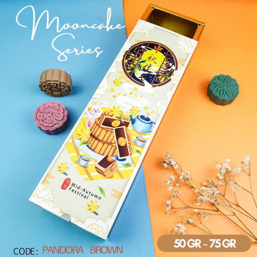 Jual ( 5 Pcs ) Kotak Kue Bulan Box Mooncake 50gr Dus Moon Cake 75gr Isi ...