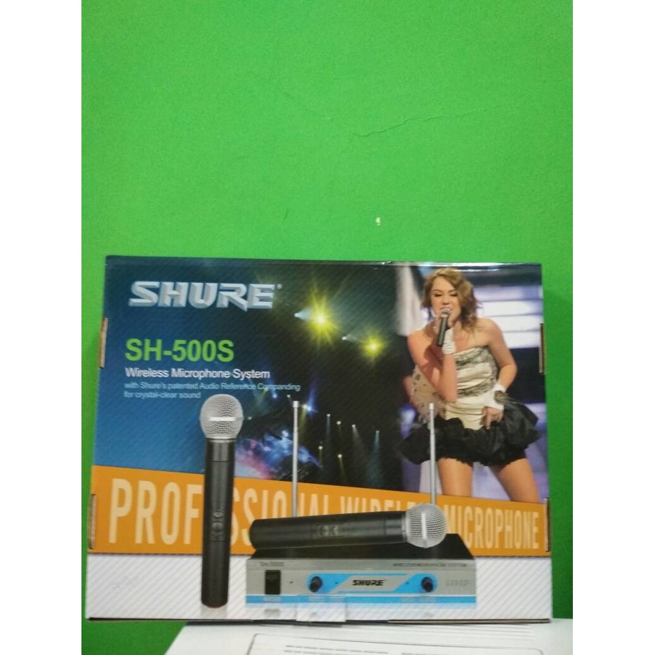 Jual Shure Microphone Wireless SH 500 s UHF Bisa gojek | Shopee Indonesia