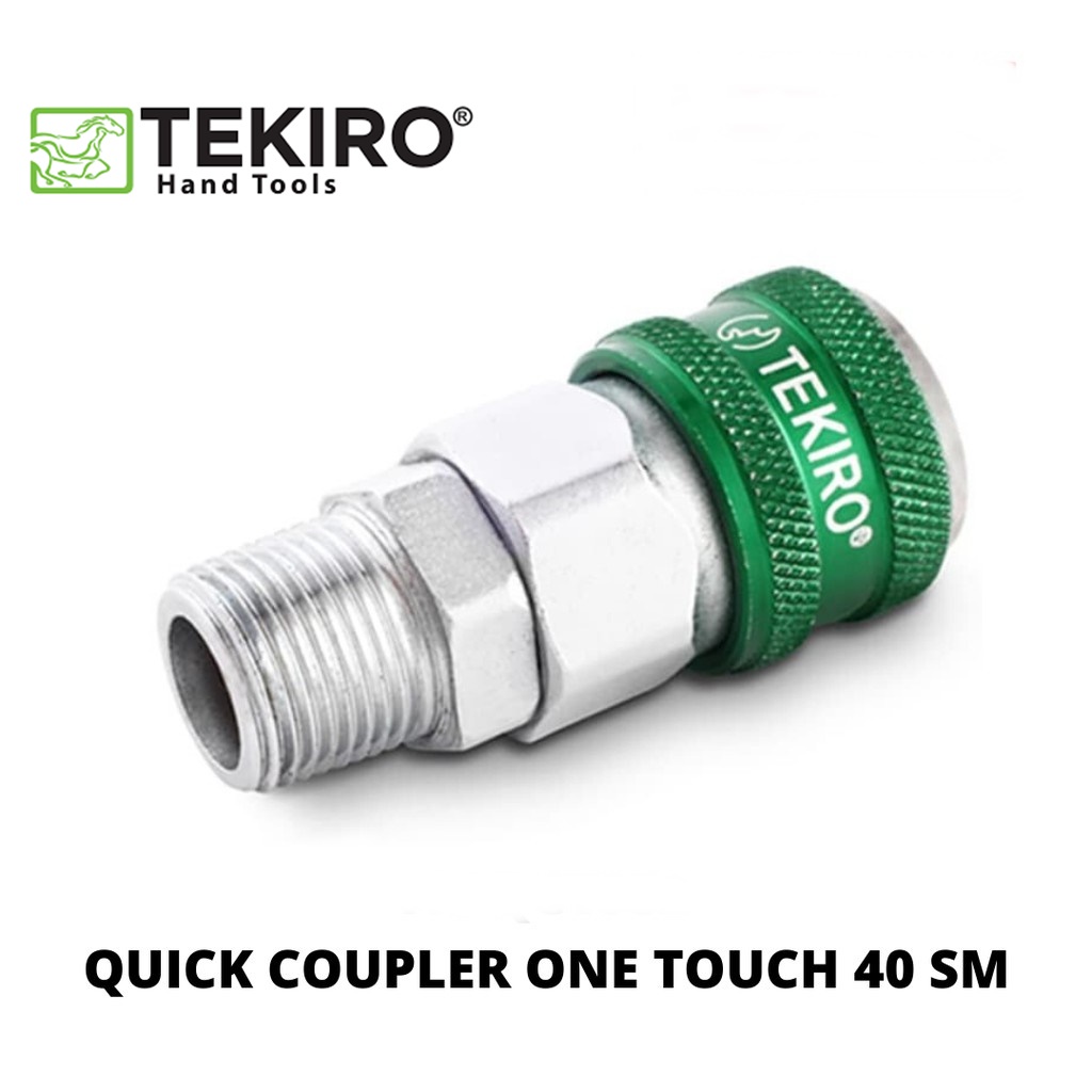 Jual Tekiro Quick Coupler One Touch 40 SM / Fitting / Sambungan Angin / Nepel Angin | Shopee ...