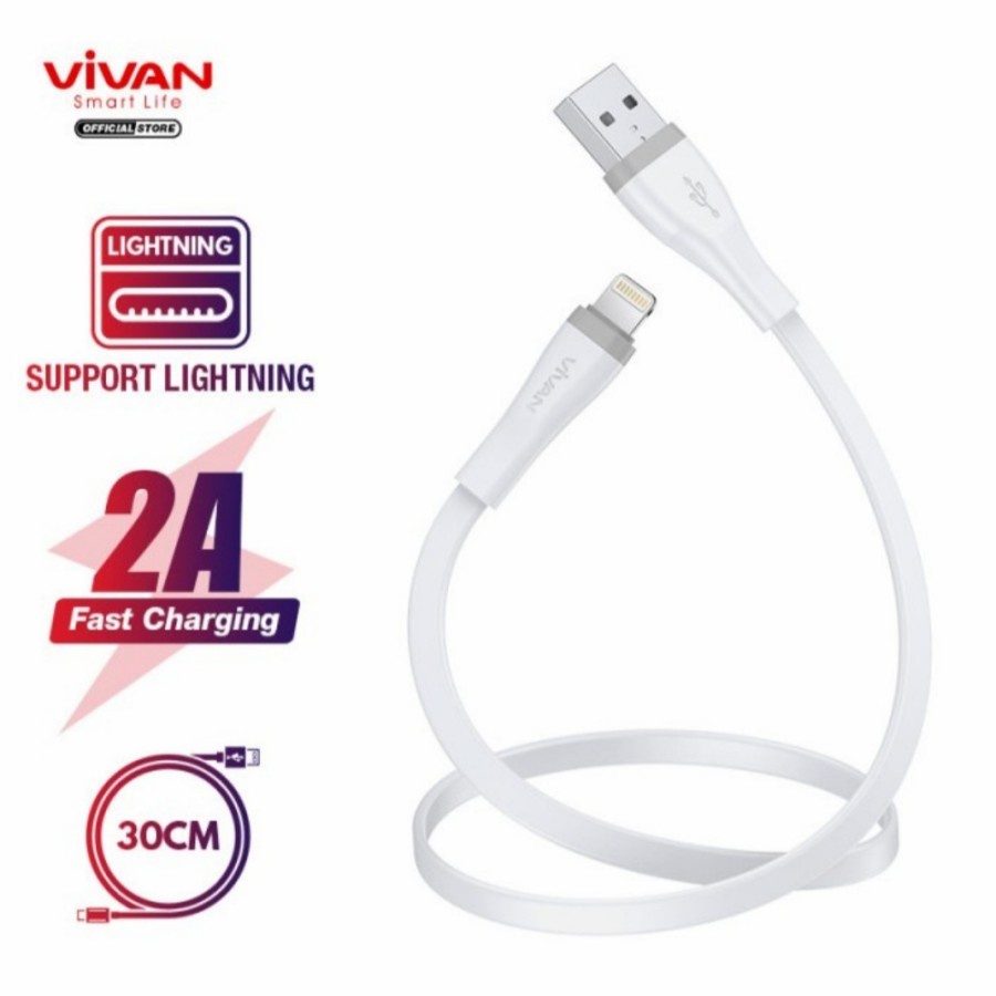 Jual VIVAN Kabel Data Cable iPhone Lightning Fast Charging 1m 2A SL100S ...