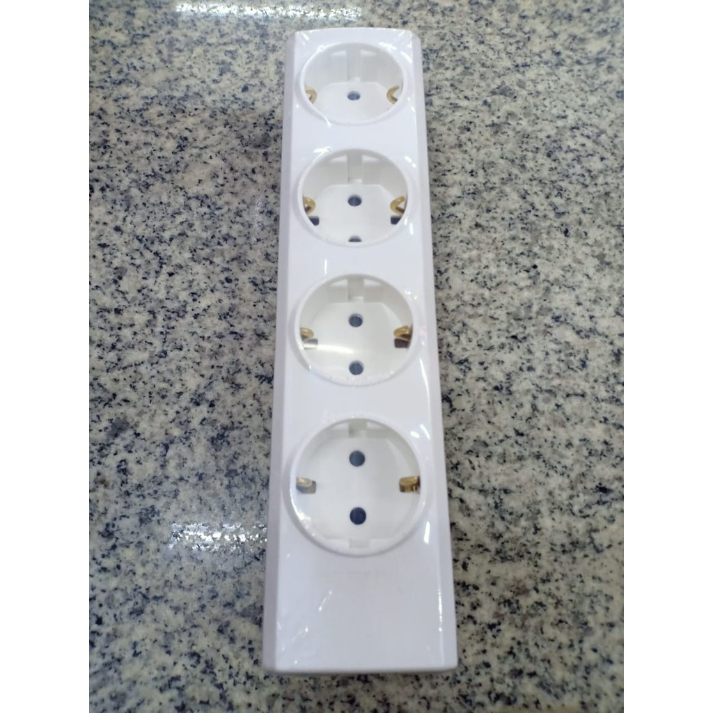 Jual Terminal Listrik Broco Stop Kontak 4 Lubang 15340 tanpa tutup ...