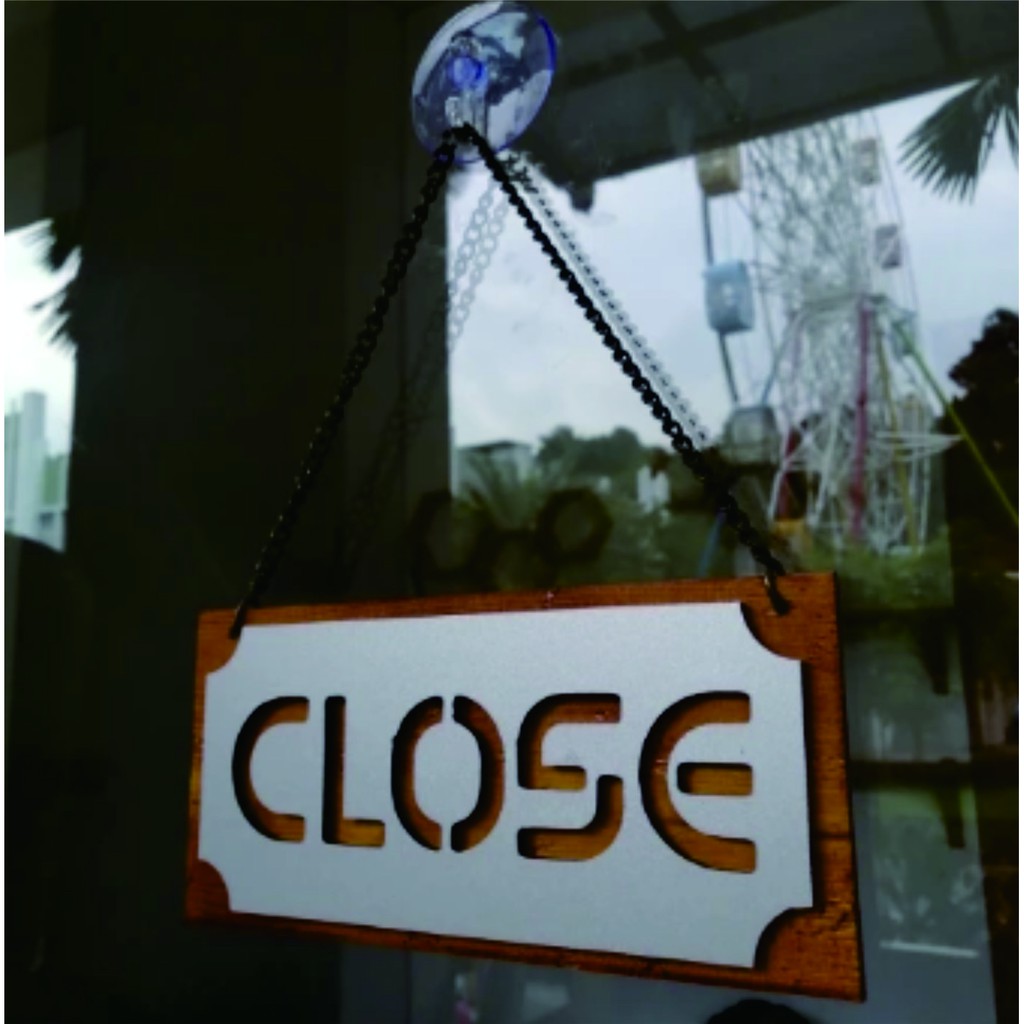 Jual Open Close Sign - Signage Toko - Penanda Buka Tutup Toko Cafe ...