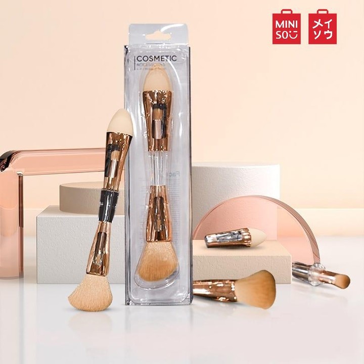 Jual MINISO official 4in1 multifunction makeup brush GOLD Series ...