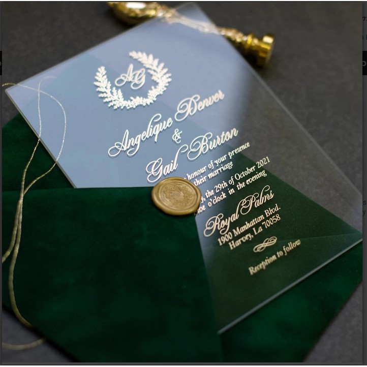 Jual Undangan Pernikahan Acrylic Exlusive (nocode 1) / Undangan Nikah ...