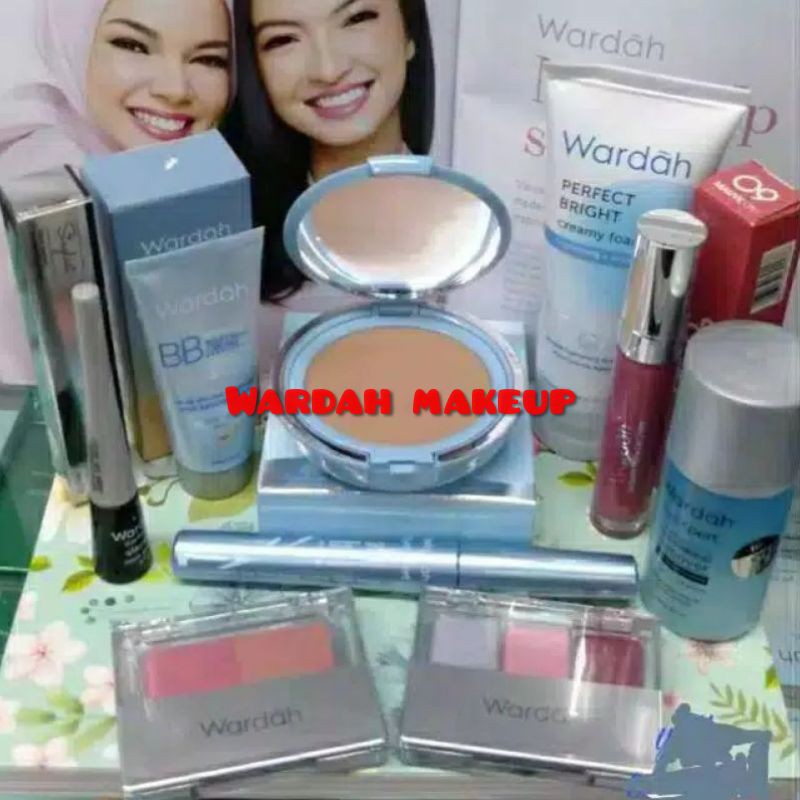 Jual wardah paket seserahan/wardah paket make up/wardah palet lengkap ...