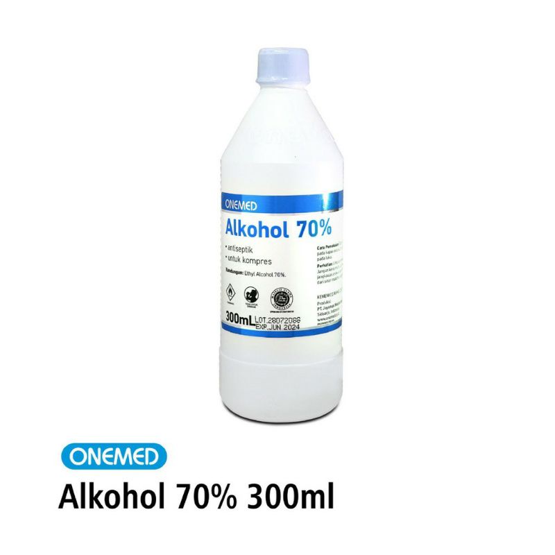 Jual ALKOHOL ONEMED 70% _ ALCOHOL MEDIS 300 ML | Shopee Indonesia