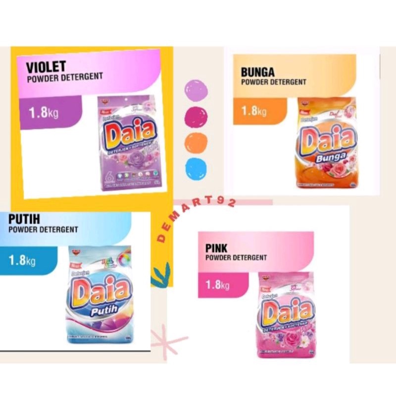 Jual Daia detergen bubuk 1,5kg | Shopee Indonesia