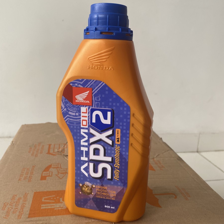 Jual 6 /BTL SPX2 0,8L ISI 24 AHM OIL OLI MOTOR FULLY SYNTHETIC MATIC ...