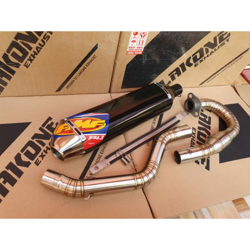 Jual KNALPOT RACING FMF BLACK SERIES STAINLESS FULLSYSTEM SCORPIO ...