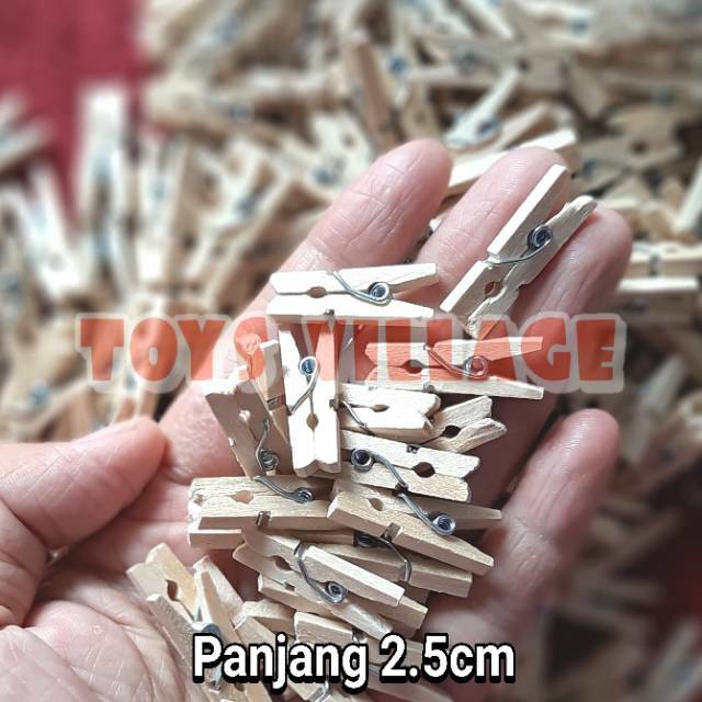 Jual (50pcs) Wooden Clip / Klip Jepitan Kayu Untuk Lampu Tumblr ...