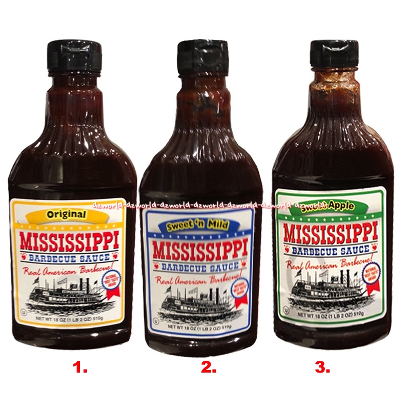 Jual Mississippi Barbecue Sauce 510gr Original Sweet Mild Sweet Apple ...